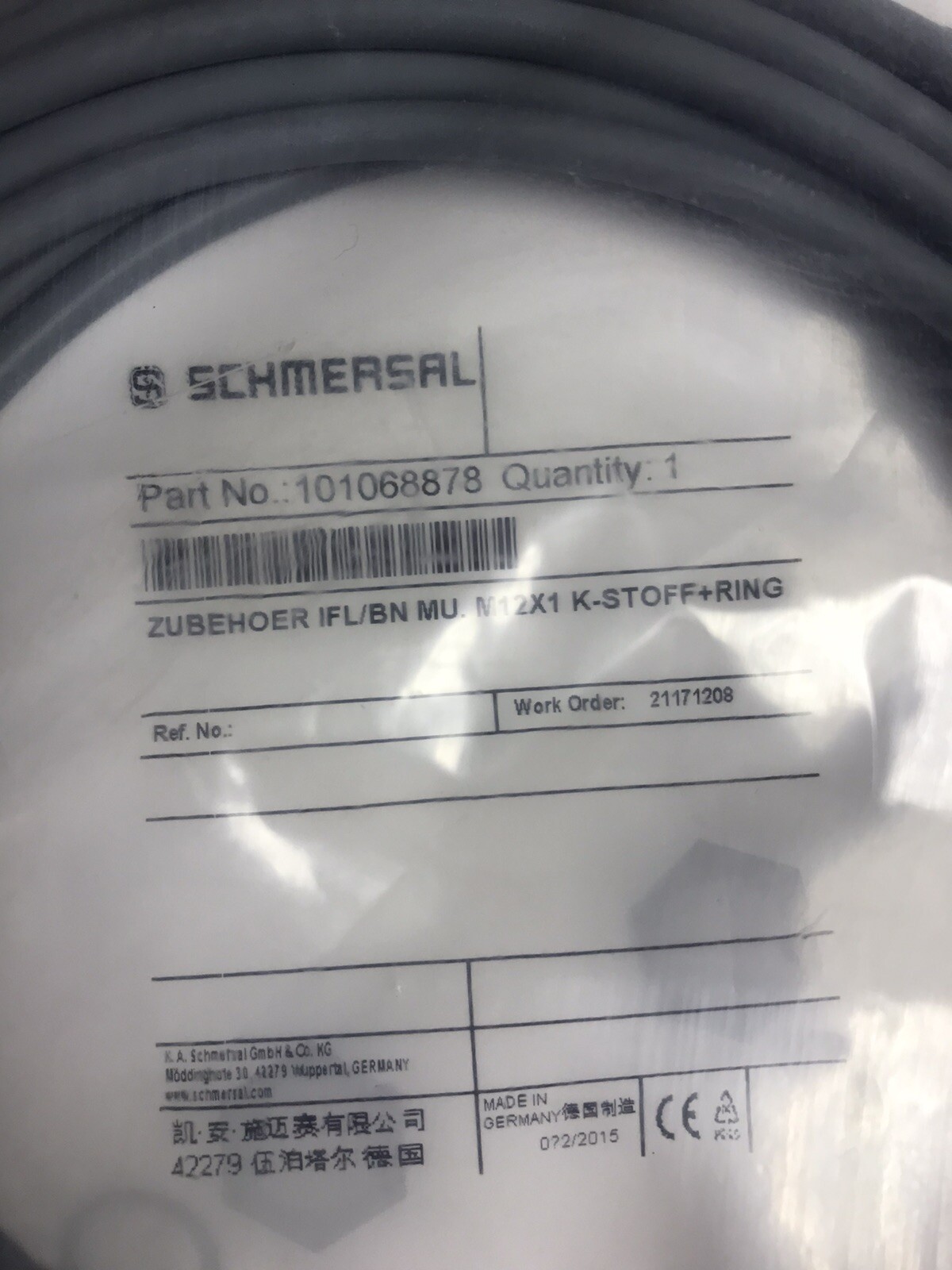 Schmersal EX-BNS 120-11Z-3G/D 5,0m EX rated Magnetic Safety sensor ...