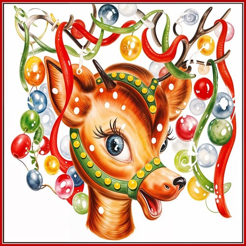 30 Custom Christmas Reindeer Art Personalized Address Labels | eBay