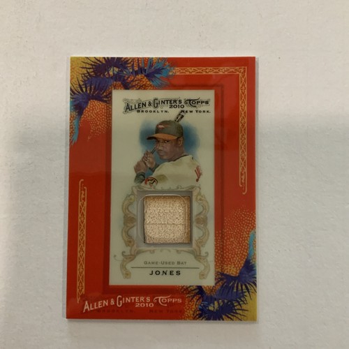 2010 TOPPS ALLEN & GINTER #AGR-AJ ADAM JONES BAT BALTIMORE ORIOLES ⚾️♨ ...