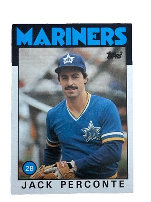 Excellent: Vintage 1986 topps Jack Perconte Seattle Mariners Trading ...