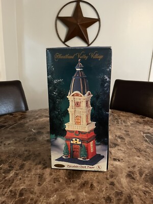 VINTAGE O'WELL 2002 Heartland Valley Village 11" PORCELAIN CLOCK TOWER | eBay