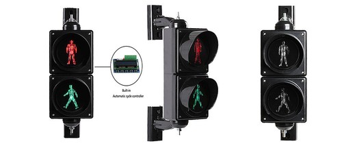 Remote control wireless control 4 inches 100mm LED Traffic Light Red ...