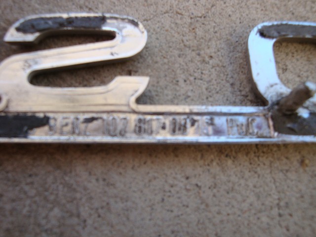 Mercedes-Benz 380sl Silver Rear Trunk Emblem Badge Vintage 1078170815 ...
