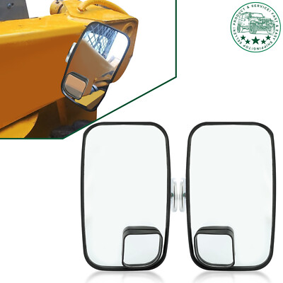2 Magnetic Mirrors 600 lb For Skid Steer Bobcat John Deere W/BLIND SPOT ...