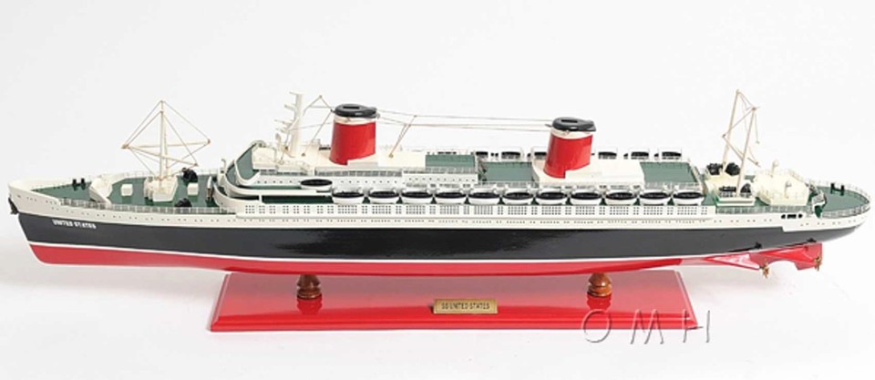 SS United States Hand Crafted Wood Model Ship Fully Assembled - New | eBay
