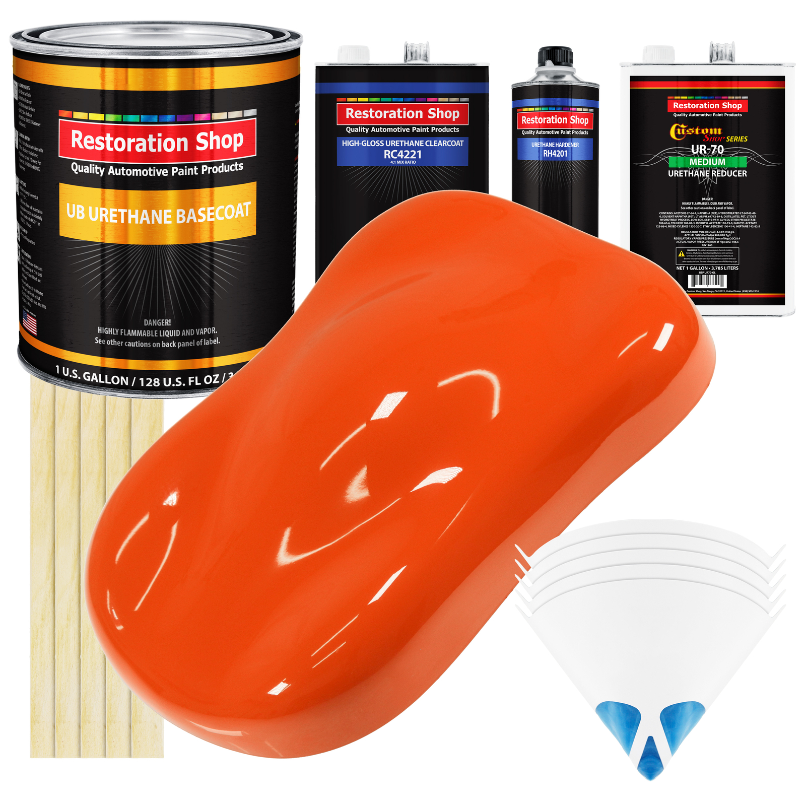 Hugger Orange Gallon URETHANE BASECOAT CLEARCOAT Car Auto Paint Kit ...