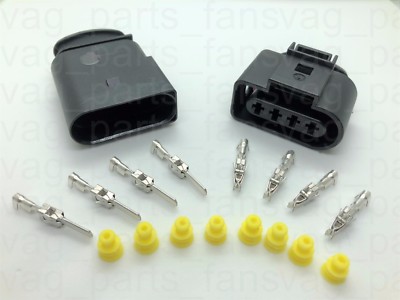 1J0973724 & 1J0973824 4 Pins Plug Flat Contact Housing Connector for VW ...