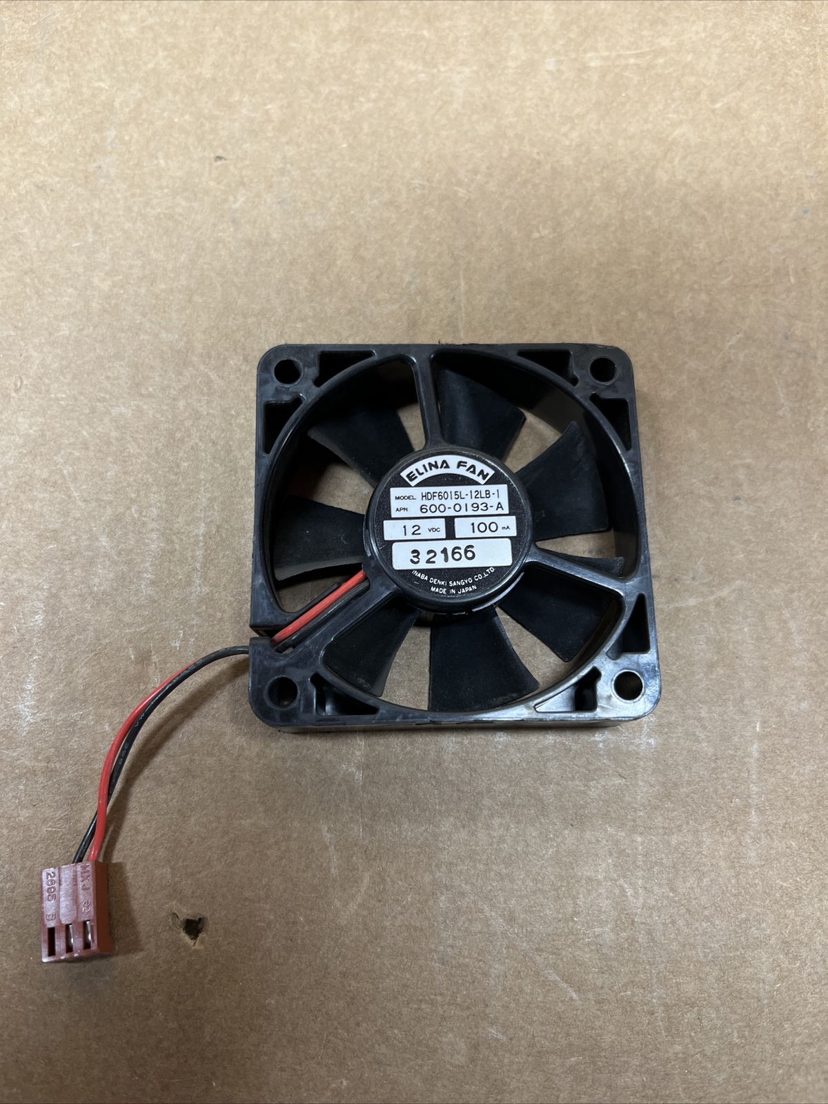 ELINA FAN HDF6015L-12LB-1 BOX FAN 12VDC 100mA 600-0193-A | eBay