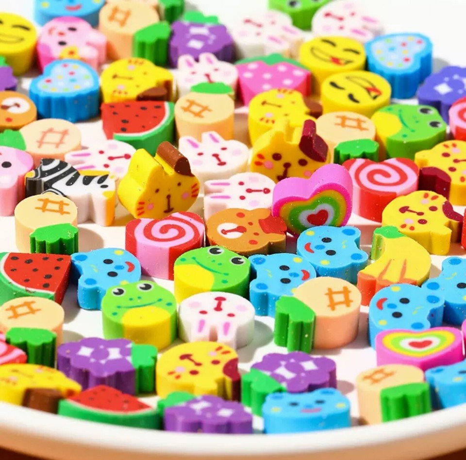 Animals Shaped Erasers Fun Kids Rubbers Party Gift Bag Fillers For ...