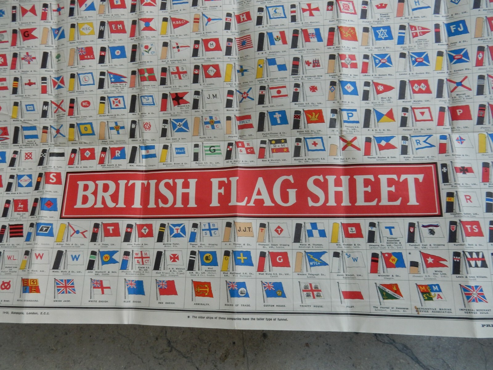 Flags & Funnels of the British Mercantile Marine - British Flag Sheet ...