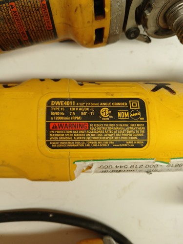 DEWALT DWE4011 18V Angle Grinder DWE4120 Angle Grinder (3) **For Parts ...