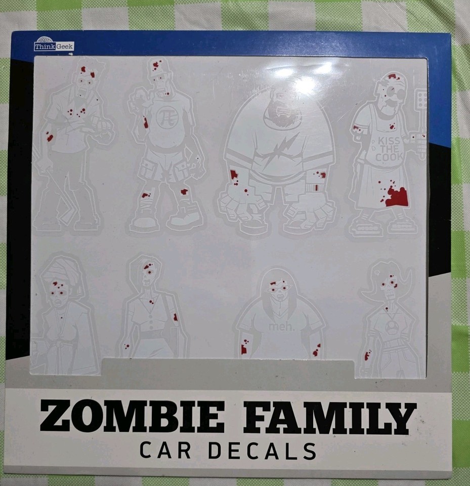 52 Decals Zombie Family Car Characters THINK GEEK Walking Dead Pet ...