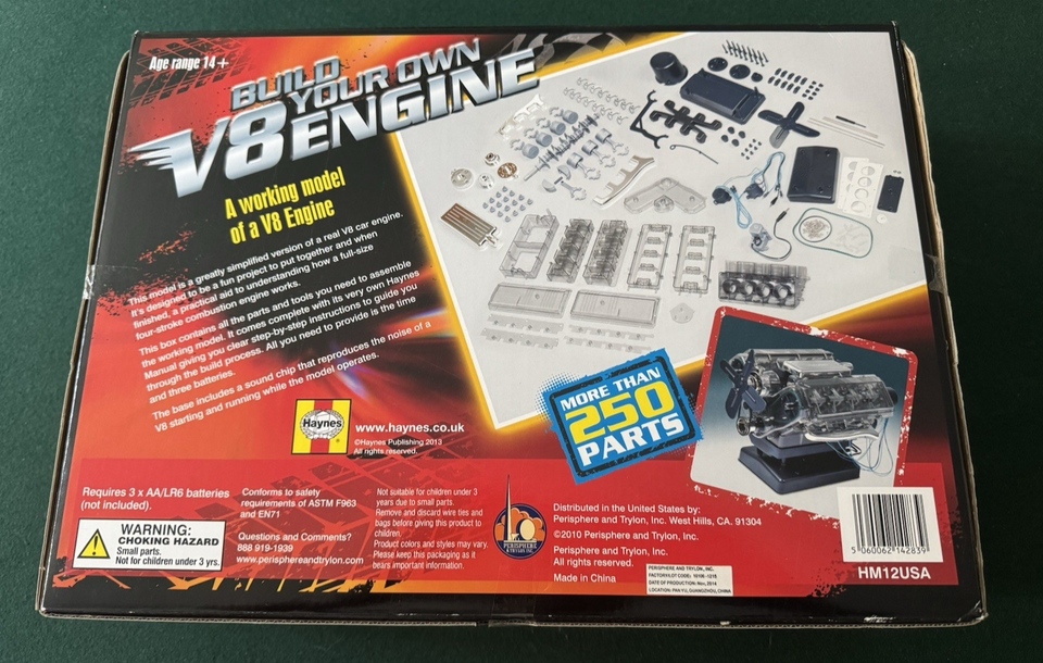 New In Box Haynes Build Your Own Visible Working V8 Engine Model Kit | eBay