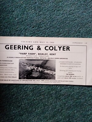 H7-3 Ephemera 1968 House Advert Harp Farm Boxley | eBay UK