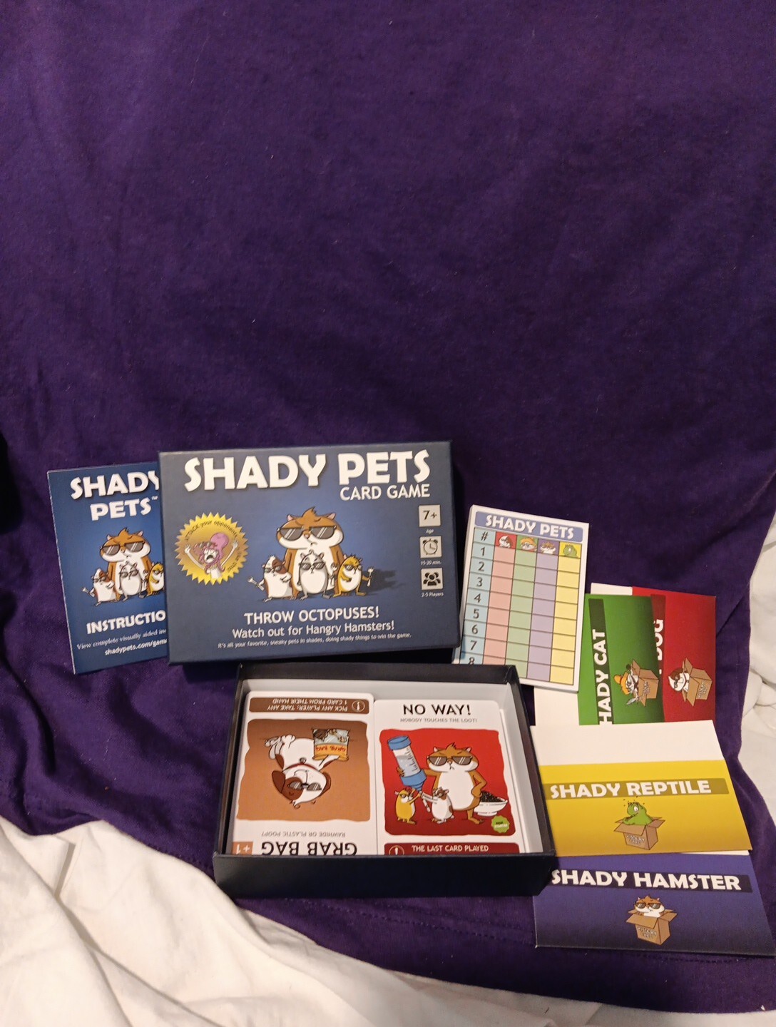 Shady Pets Card Game Complete VG 7+ Strategy Family Fun 2019 Dogs Cats ...