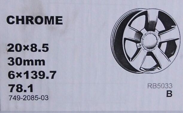Chevrolet Silverado Tahoe Suburban Chrome Wheel OEM 20 inch RD2 ...