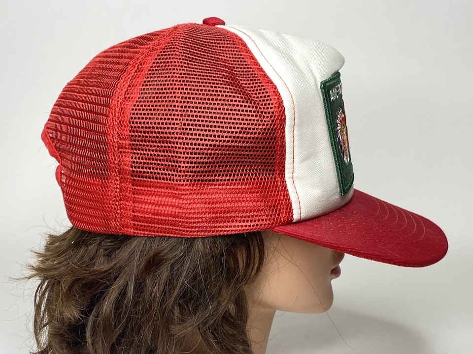 Vintage Red Man Trucker Hat Chewing Tobacco Snuff Patch Snapback USA ...