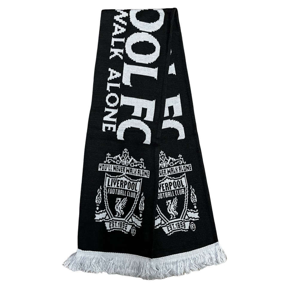 Liverpool FC YNWA Black & Grey Scarf Scarves LFC Gift | eBay