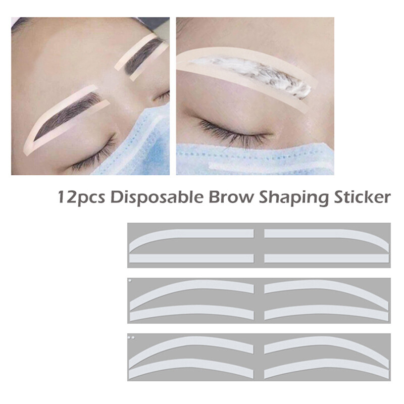 6 Pair Eyebrow Stencils Tattoo Brow Shapers Sticker Templates Makeup ...