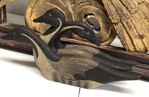 Lot of 3 JAMES HADDON Wood Carving Duck - Folk Artist | eBay