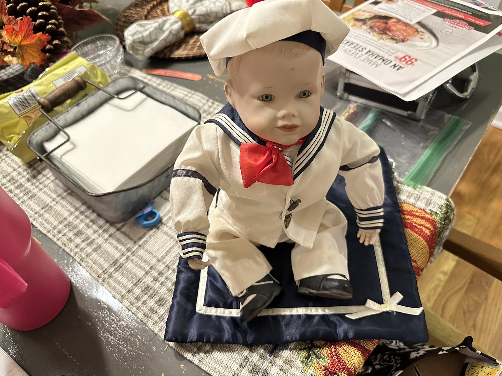 Vintage Porcelain Doll "Little Miss Muffet" 15" Wendy Lawton Ashton ...