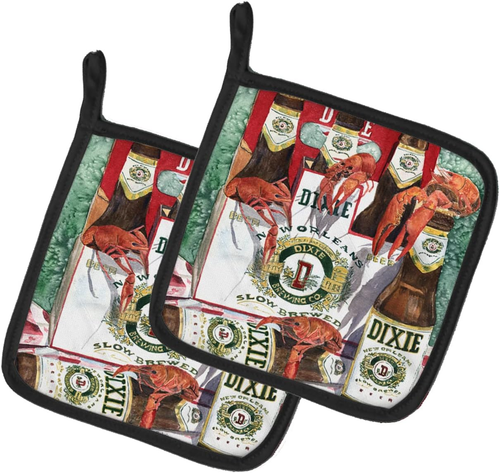 8541PTHD Dixie Beer and Crawfish New Orleans Pair of Pot Holders ...