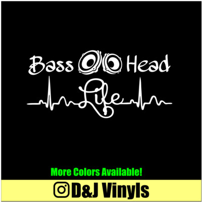 BASS HEAD Vinyl Decal Sticker Speakers Basshead Life | eBay