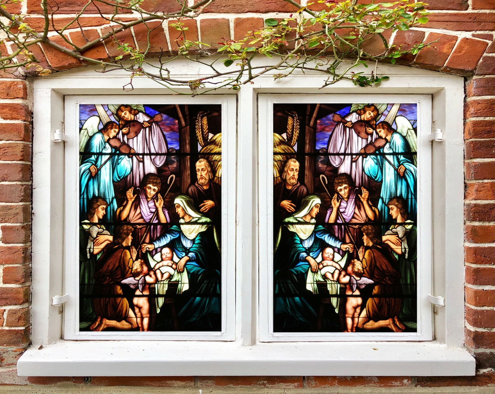 3D Angel Baby I223 Window Film Print Sticker Cling Stained Glass UV ...