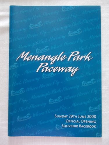MENANGLE PARK PACEWAY OFFICIAL OPENING SOUVENIR RACEBOOK SUNDAY 29TH ...