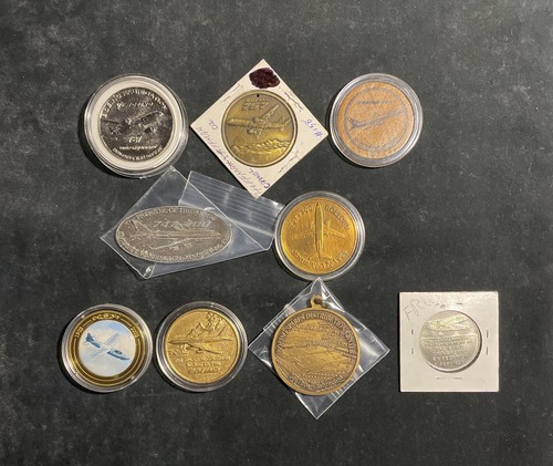 Vintage Aircraft Coin Medallion Lot of 9 - Boeing 787 757 747 737 ...