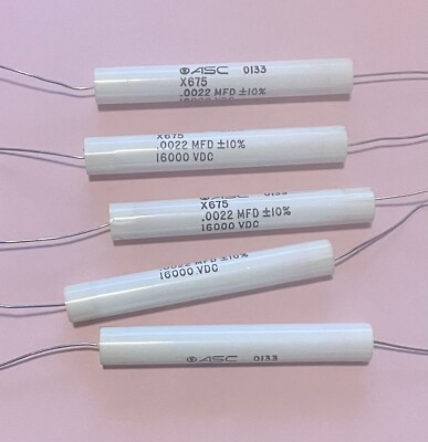 ASC X675 Metallized Polyester Capacitors, .0022uf 16000v Axial **LOT OF 5*** | eBay