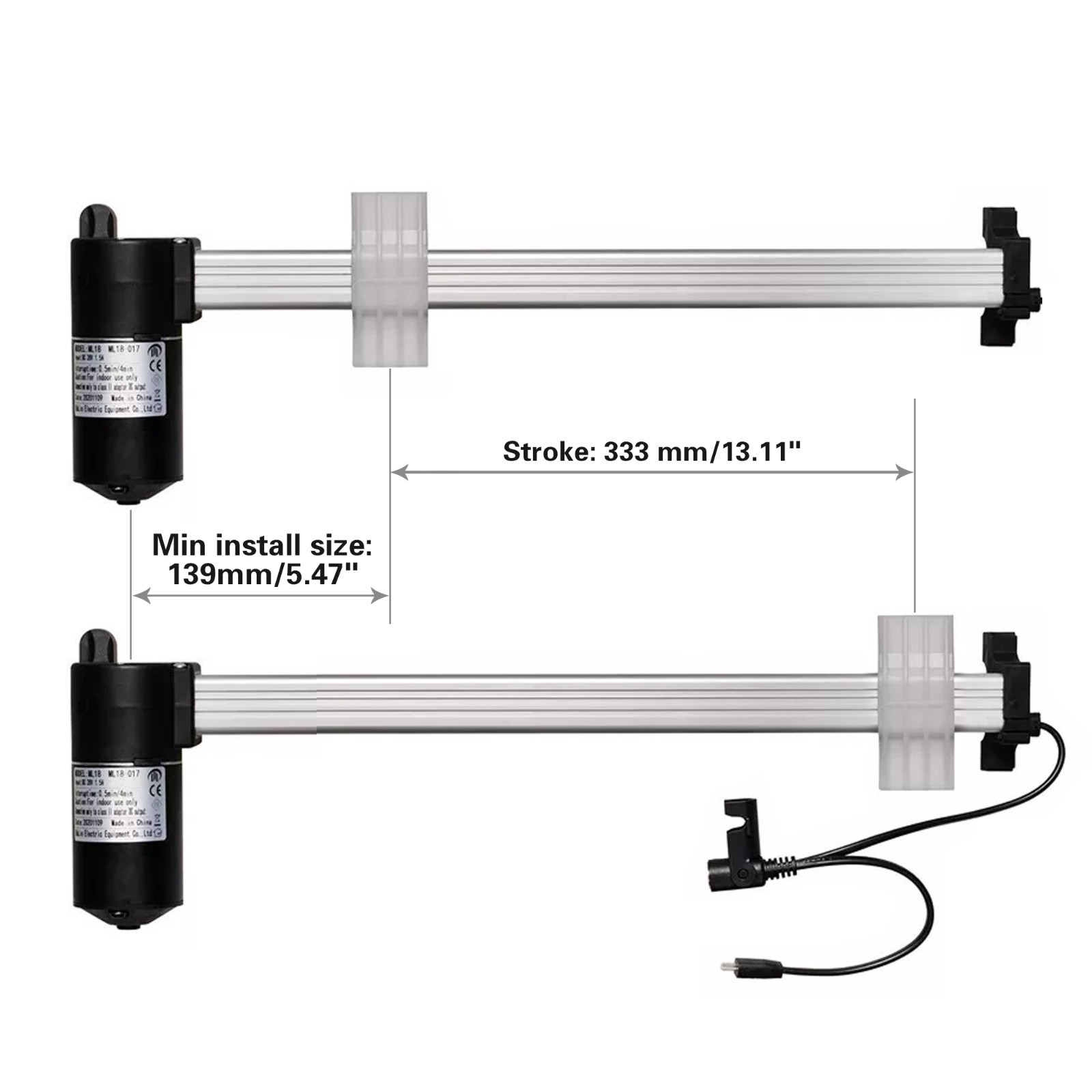 Mulin Linear Actuator Motor ML18 ML18-017 Kit for Power Recliner Lift Chair Sofa | eBay