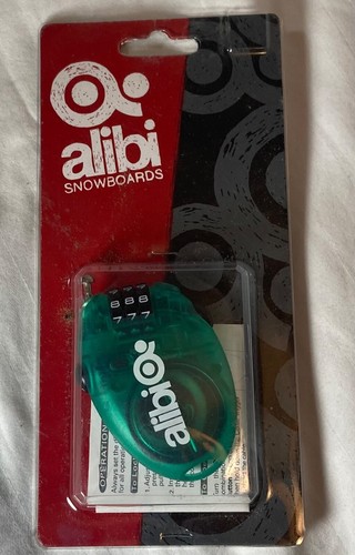 New Sealed Alibi Snowbaords Combination Lock Green | eBay