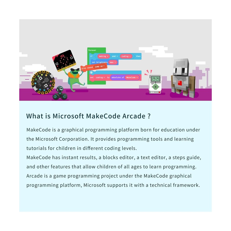 ELECFREAKS Retro Coding Arcade for Microsoft Makecode DIY Programmable ...
