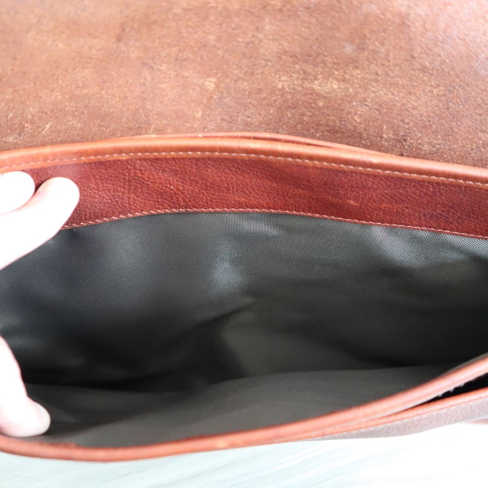 Vintage 90s Orvis Thick Bullhide Leather Portfolio Briefcase File 16 x ...