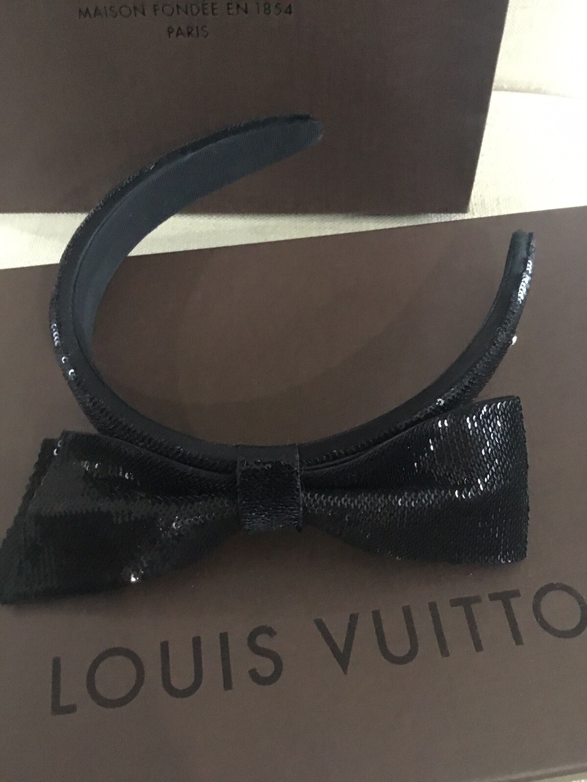 100 % Authentic Louis Vuitton Headband Black. Made in France New | eBay