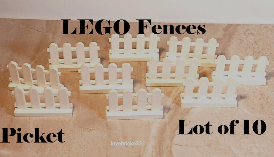 LEGO Fence PICKET Lot of 10 Yard House Garden 1st House Dream CHICKEN ...