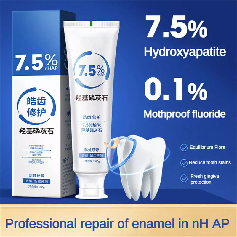 7.5% Hydroxyapatite Toothpaste Remove Yellow Tooth Stains For Sensitive ...