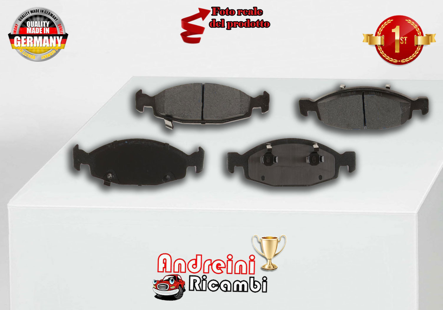 KIT 4 PASTICCHE FRENI ANTERIORI DACIA SANDERO II 1.5 dCi 66KW DAL 2013 ...