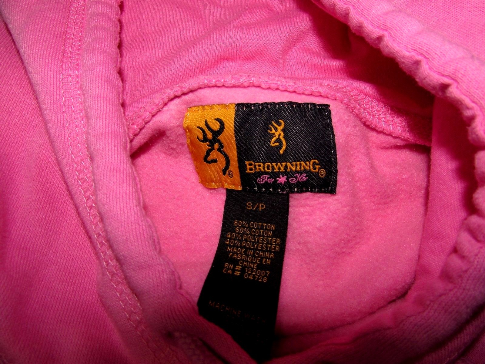 Women's Browning Pink Hooded Pullover Sweatshirt w/ Bedazzled Browning ...