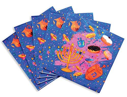 Hanukkah Paper Goods Set - Mega Pack - Serves 10 - Plates, Cups ...