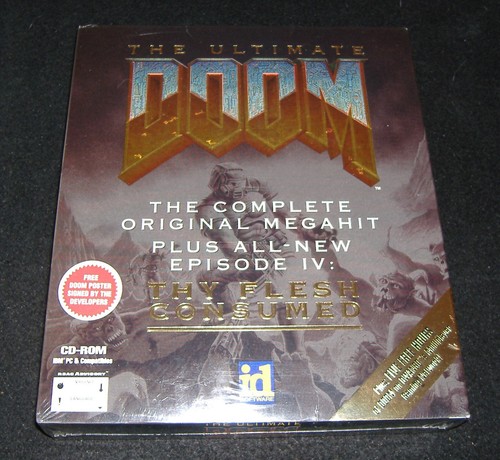 ULTIMATE DOOM DOS PC BIG BOX FACTORY SEALED CD POSTER | eBay