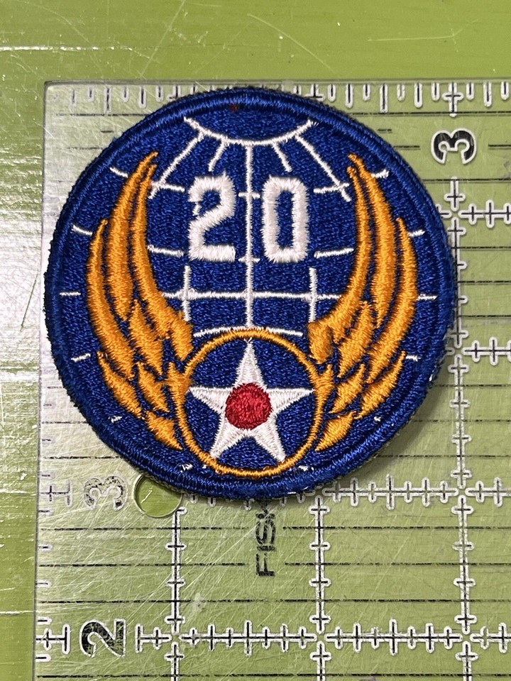 USAF 20TH AIR FORCE WINGS BLUE ROUND MILITARY EMBROIDERED PATCH | eBay