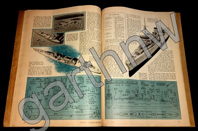 USS INDIANAPOLIS 1933 PLAN & PICTORIAL FOR NEW NAVY CRUISER CARVED ...