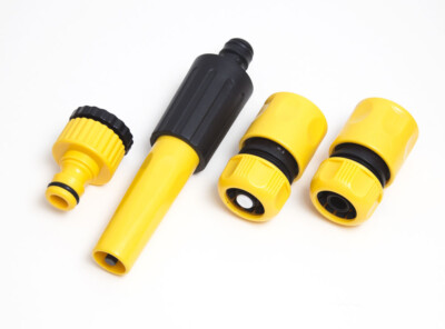 Pack Of 2 X Snap Fit Hose Connectors 1 Tap + Reducer 1 Spray Nozzle ...