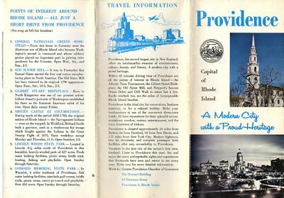 Providence Rhode Island Vintage 1950's Travel Brochure B&W Photos ...