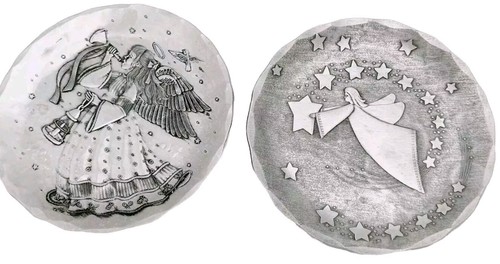 Wendell August Forge Angel Aluminum 4.5" Dish Trinket Coaster Set Of 2 ...