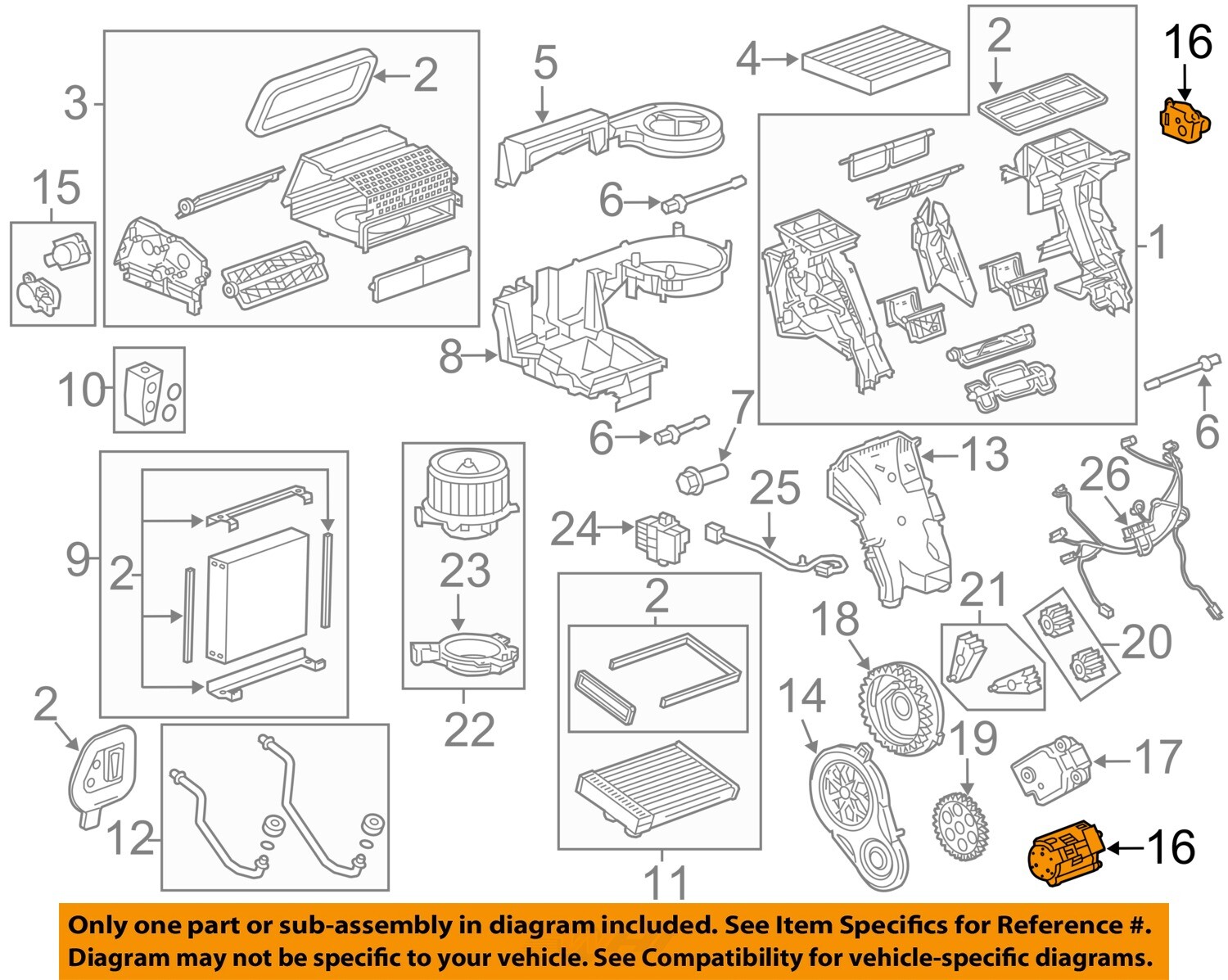 GM OEM 10-16 Camaro Evaporator Heater Components-Actuator 92215208 | eBay