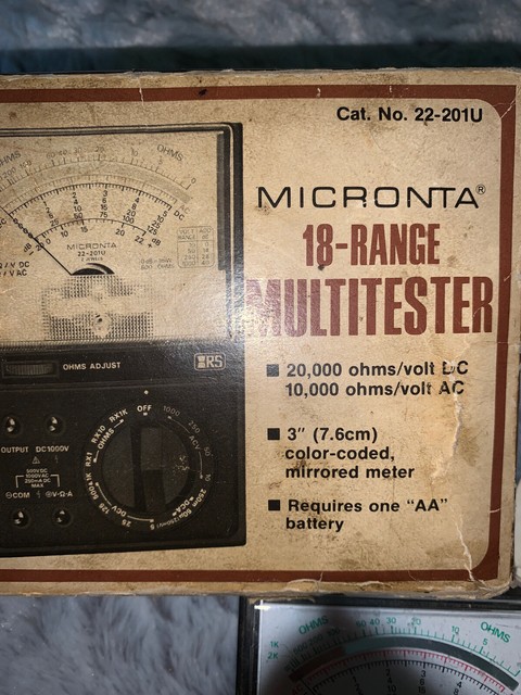 Micronta 21 Range Multitester 22-210 Audible Continuity Leads ...