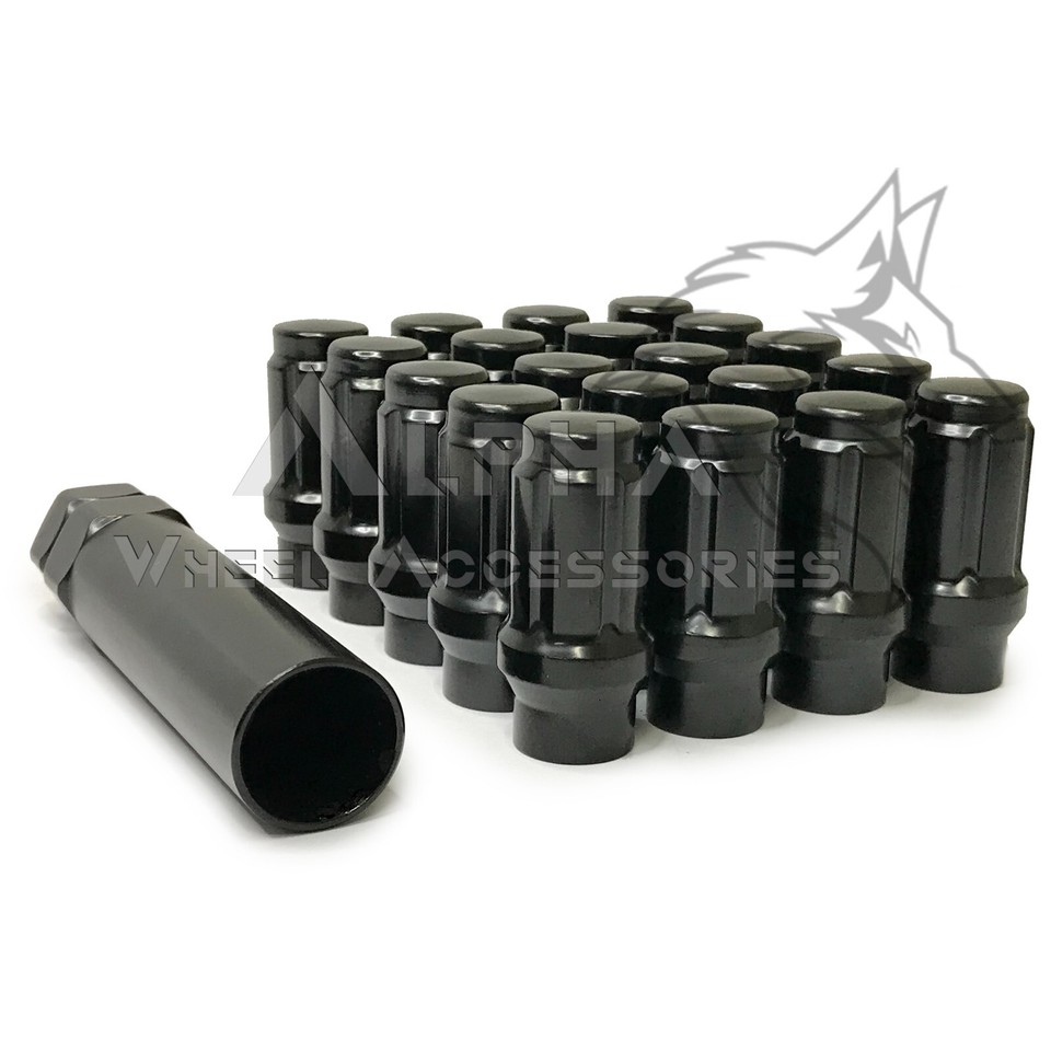 20 Black 14x1.5 Extended Thread Lug Nuts For 2020-Newer Chevy Corvette ...